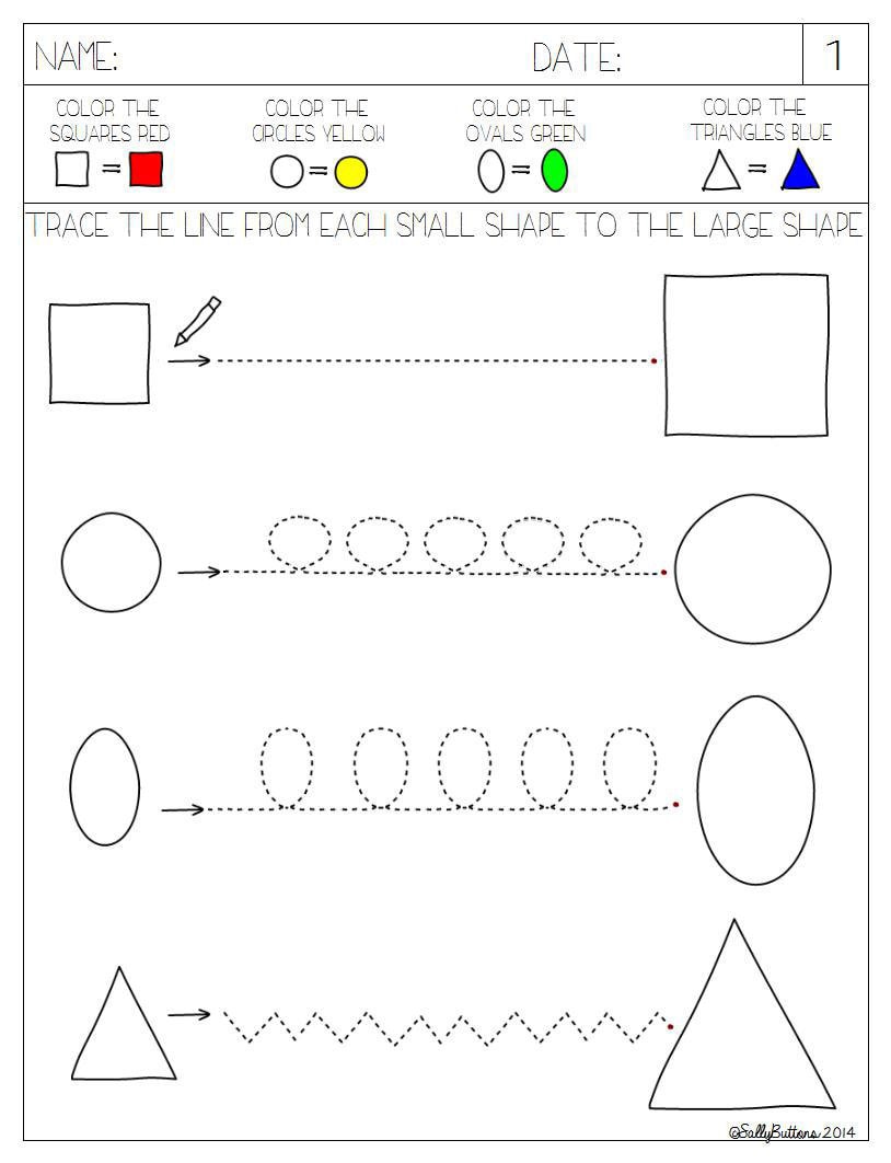 Form Drawing Set - Lines/curves - Basic Writing Skills Worksheet Pack ...