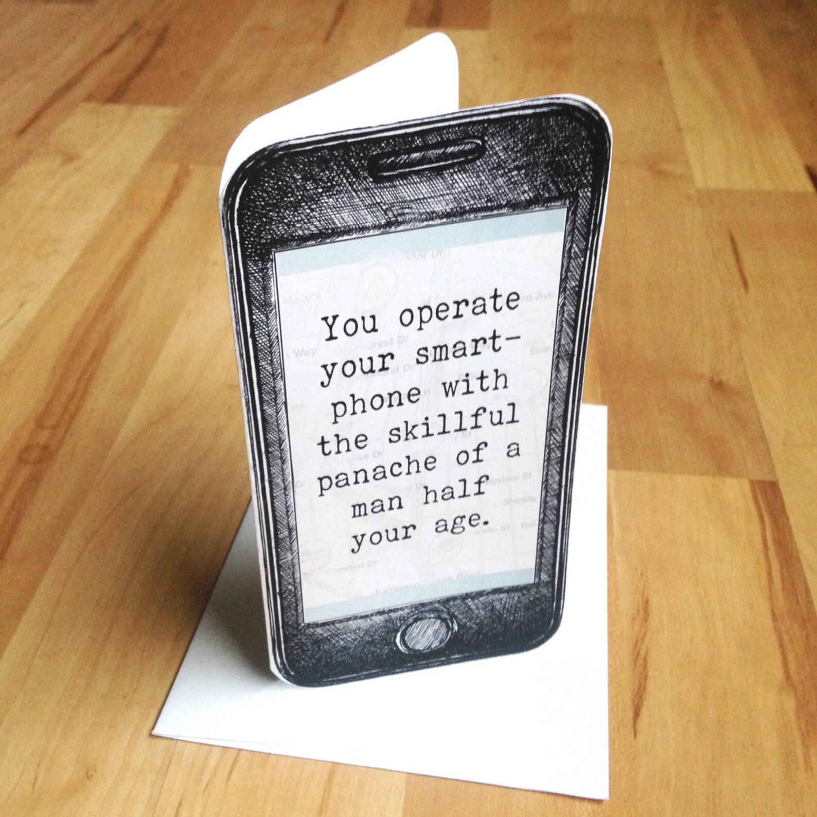 Handmade Phone Card: you Operate Your Smartphone With - Etsy
