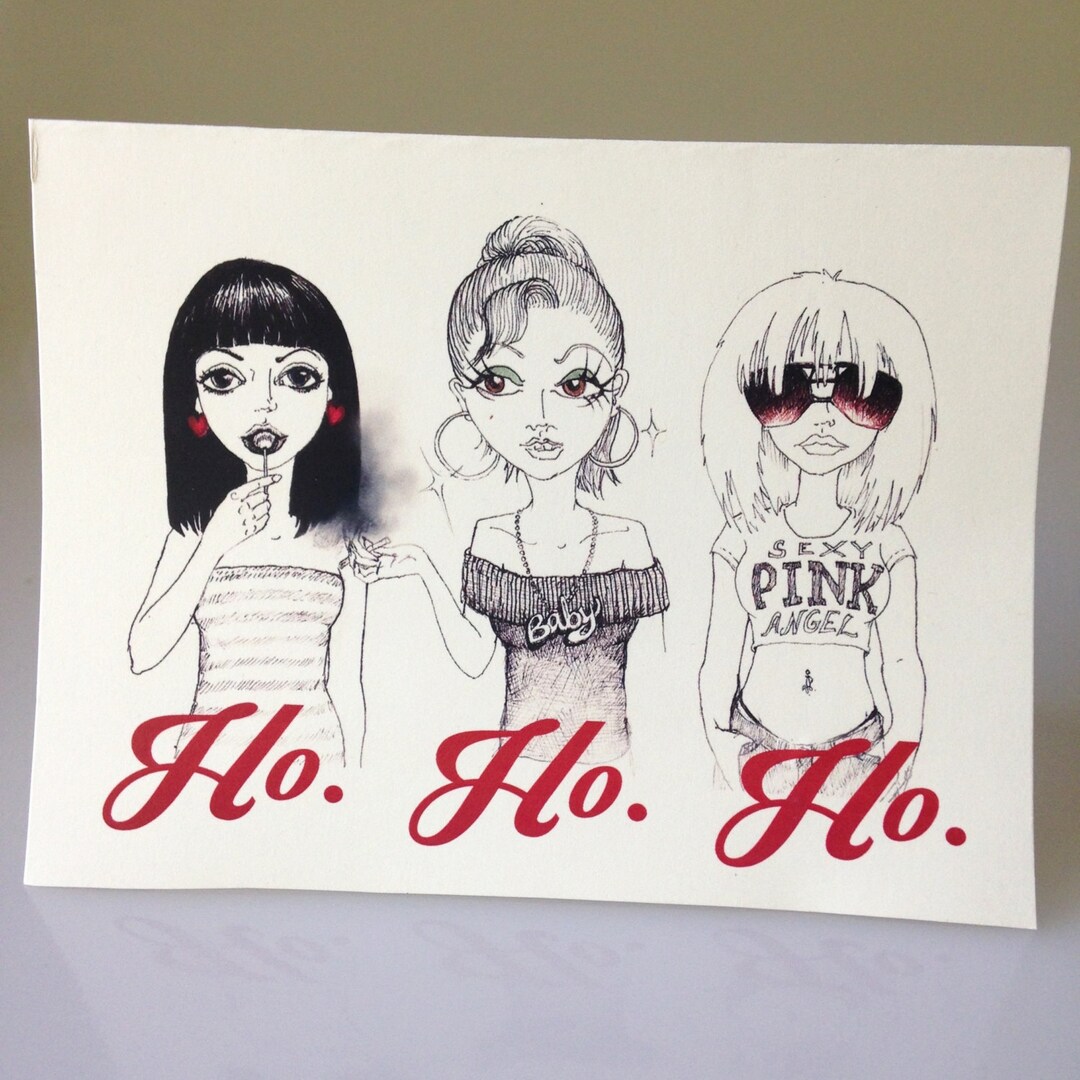 Ho. Ho. Ho. Christmas Card, Snarky Holiday Humor - Etsy