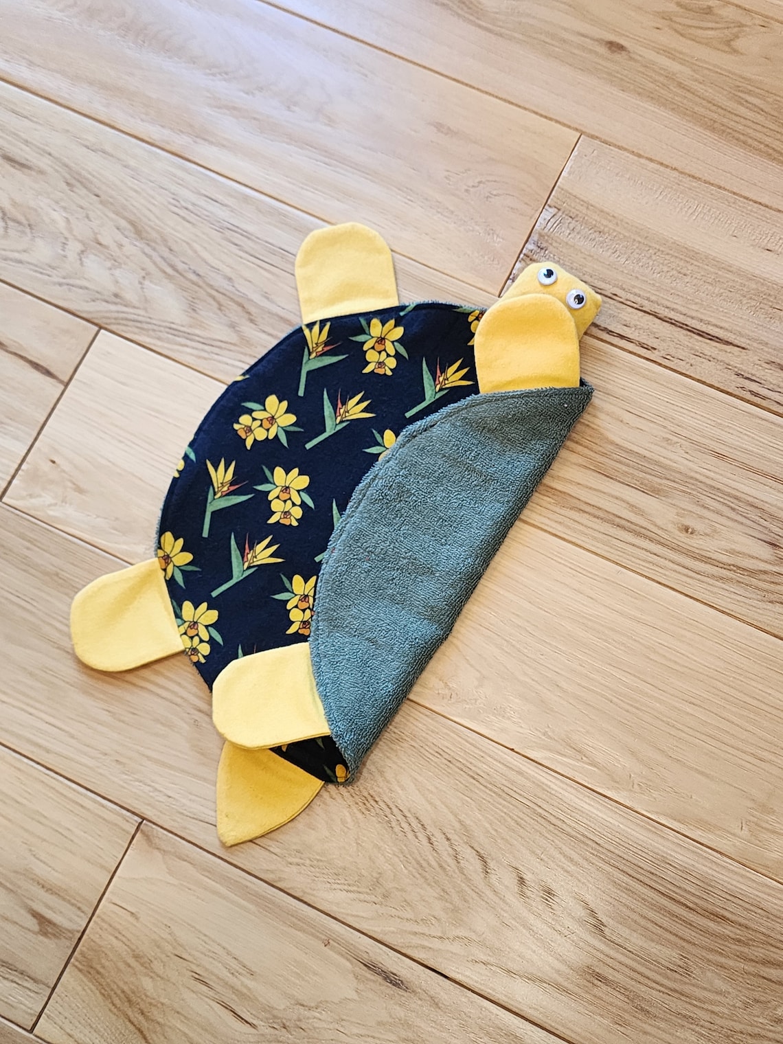 Beautiful Yellow Flower Floor Turtle Kitchen Mop - Etsy