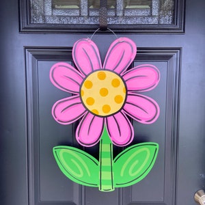 Pink Flower Door Hang - Etsy