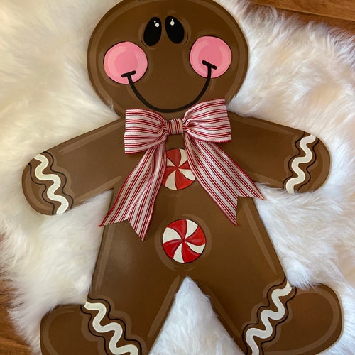 HANGING GINGERBREAD MAN for Wall Door Tree Holiday - Etsy