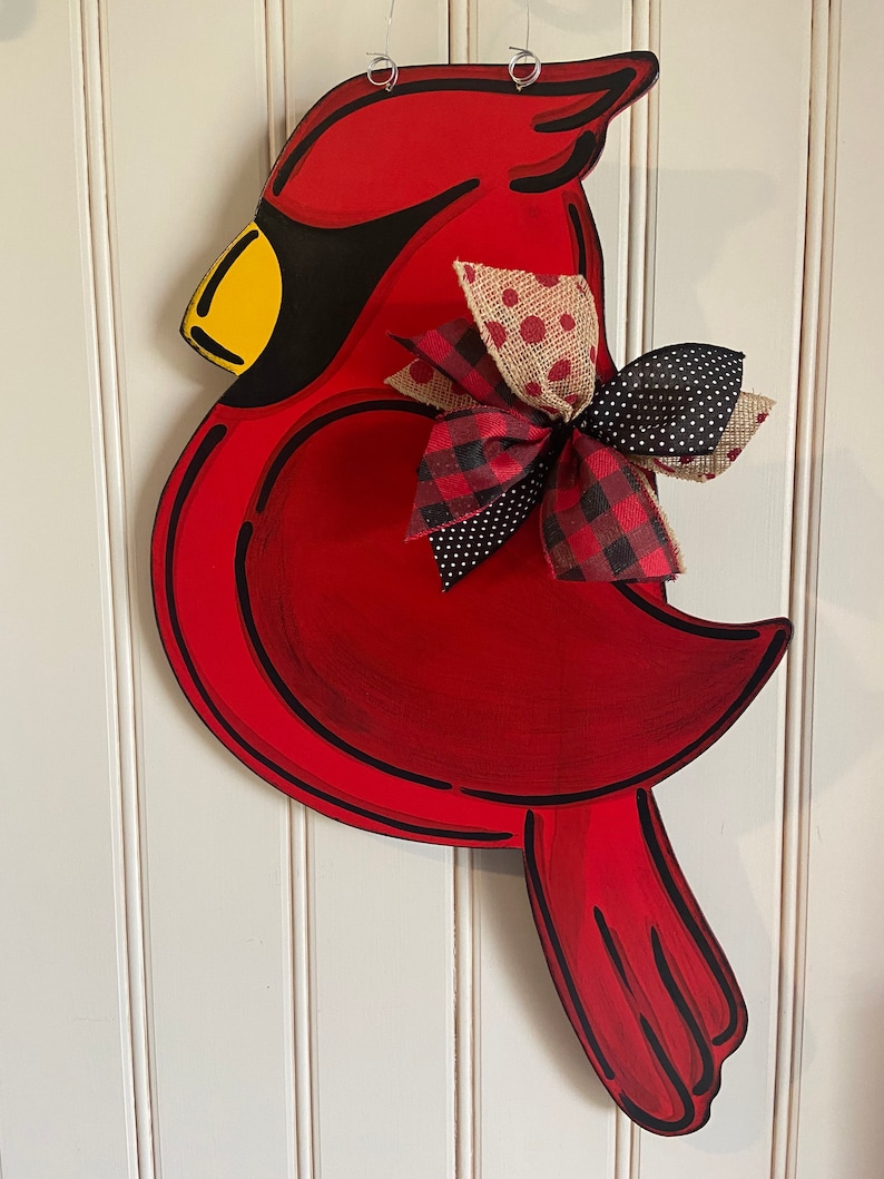 Cardinal Door Hanger - Etsy