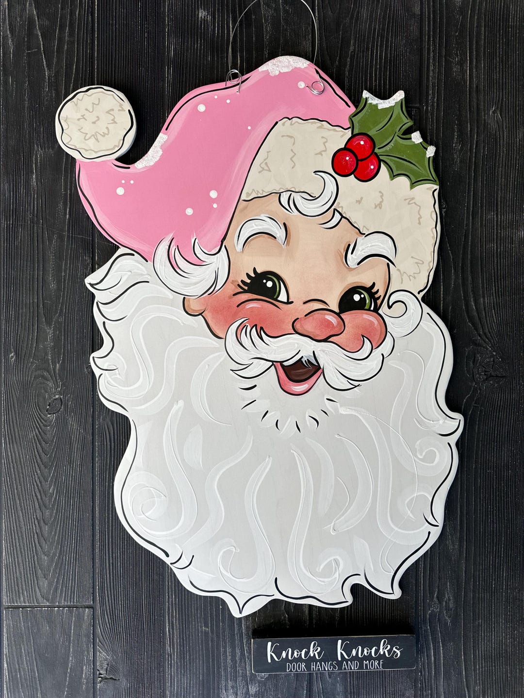 Pink Vintage Santa - Etsy