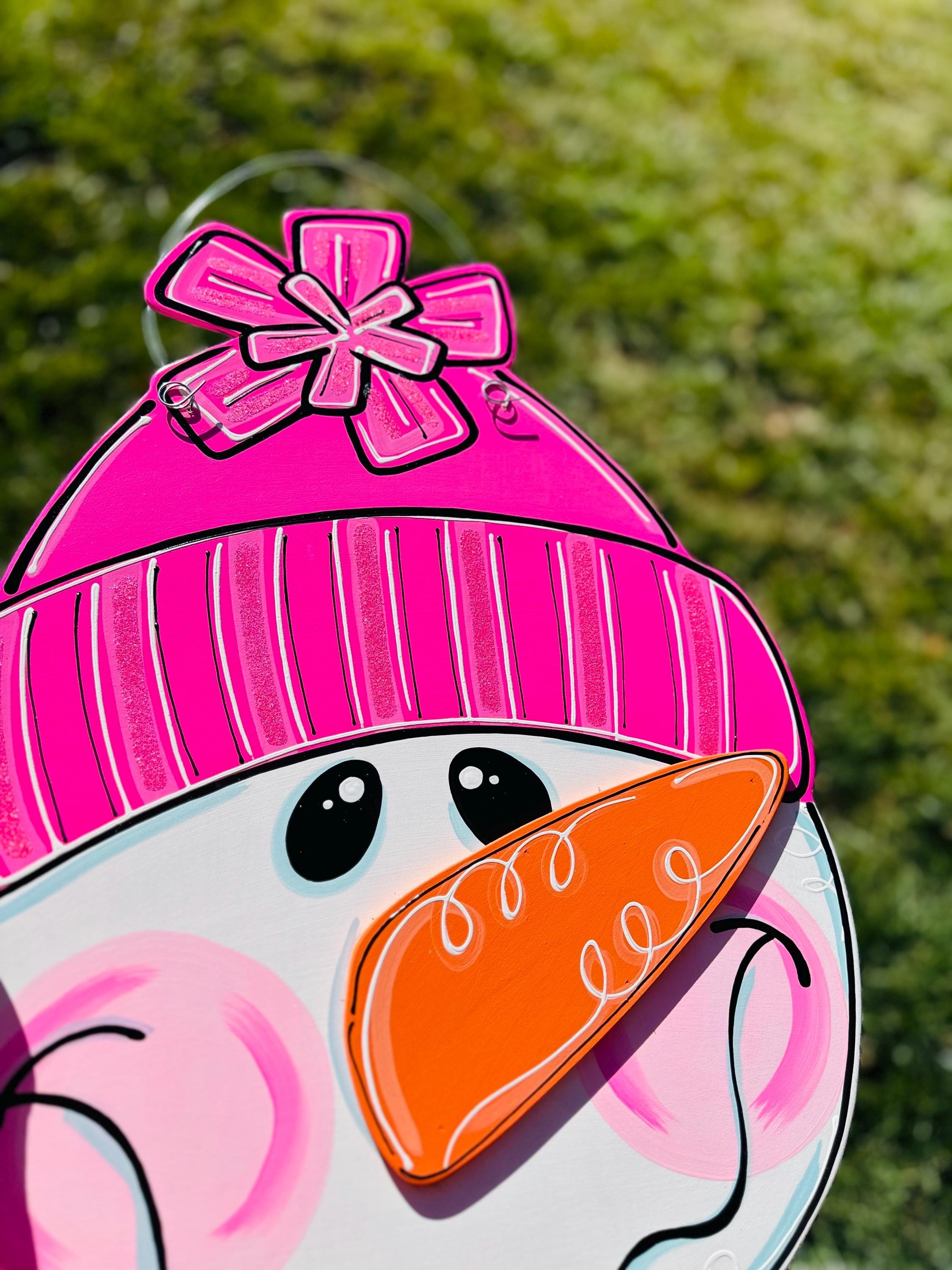 Pink Snowman - Etsy