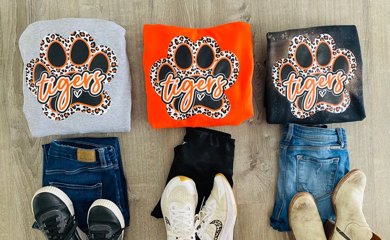 Tigers Mascot Shirts, Tiger Designs, School Spirit Wear, Tiger Head ...