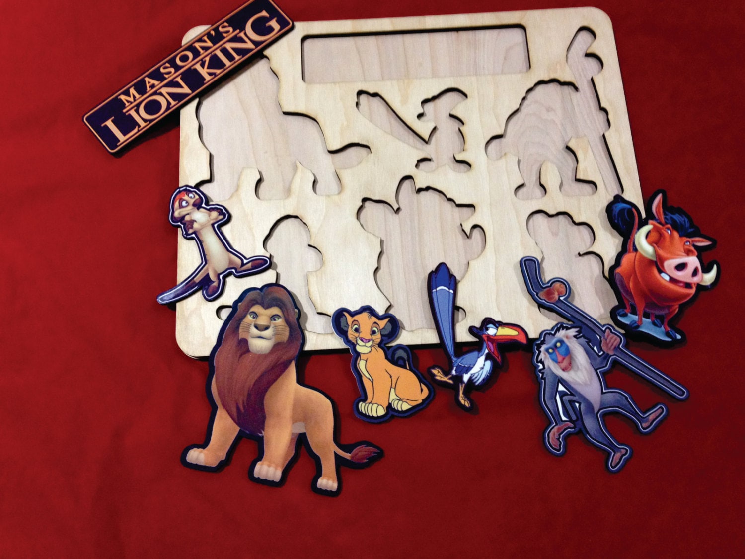 Lion King Wooden Puzzle With Childs Name Puzzle and Engraved - Etsy UK