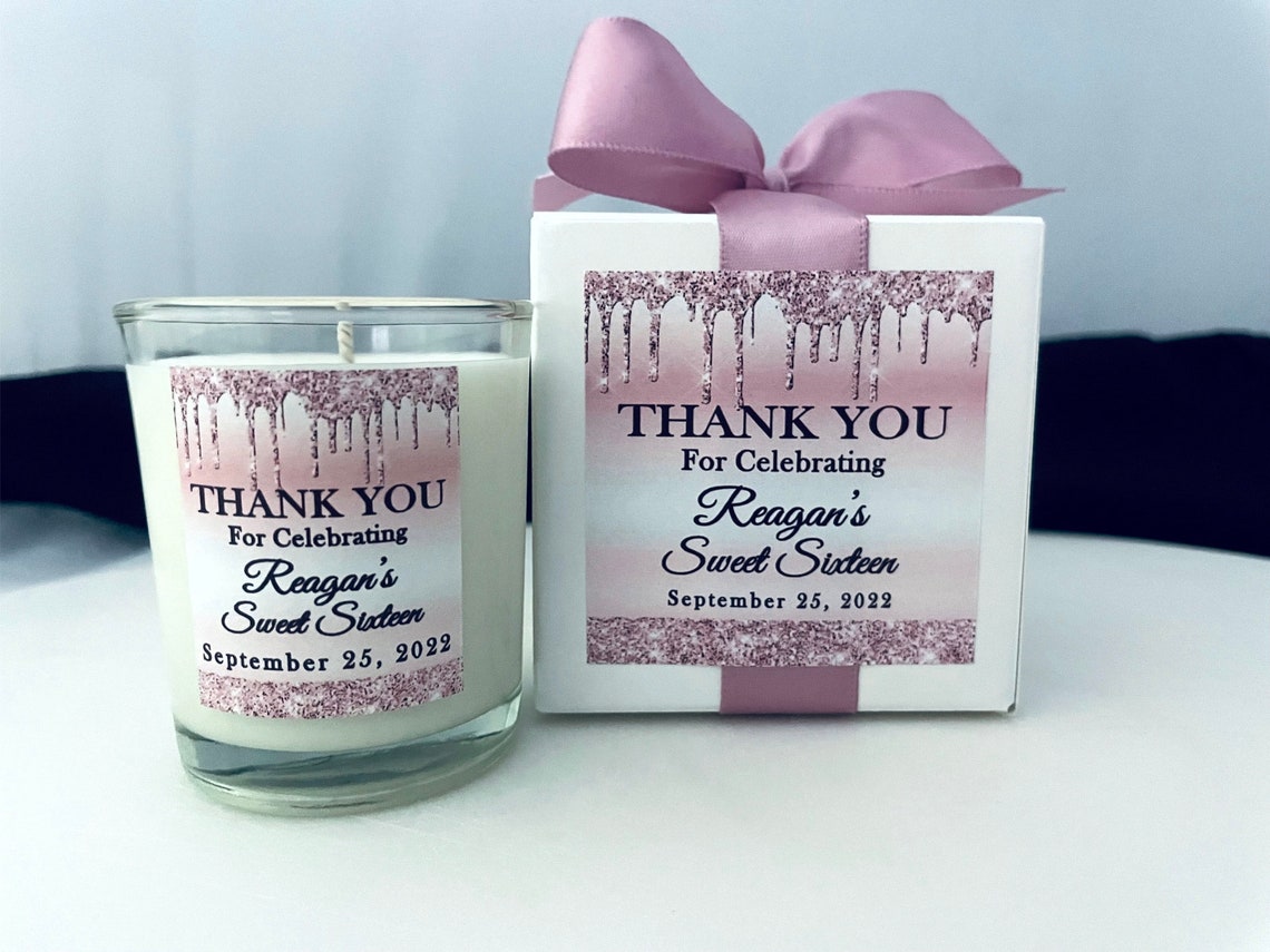 Gift Boxed Sweet 16 Candle Favors, Sixteen, Quinceanera Favor Gifts ...