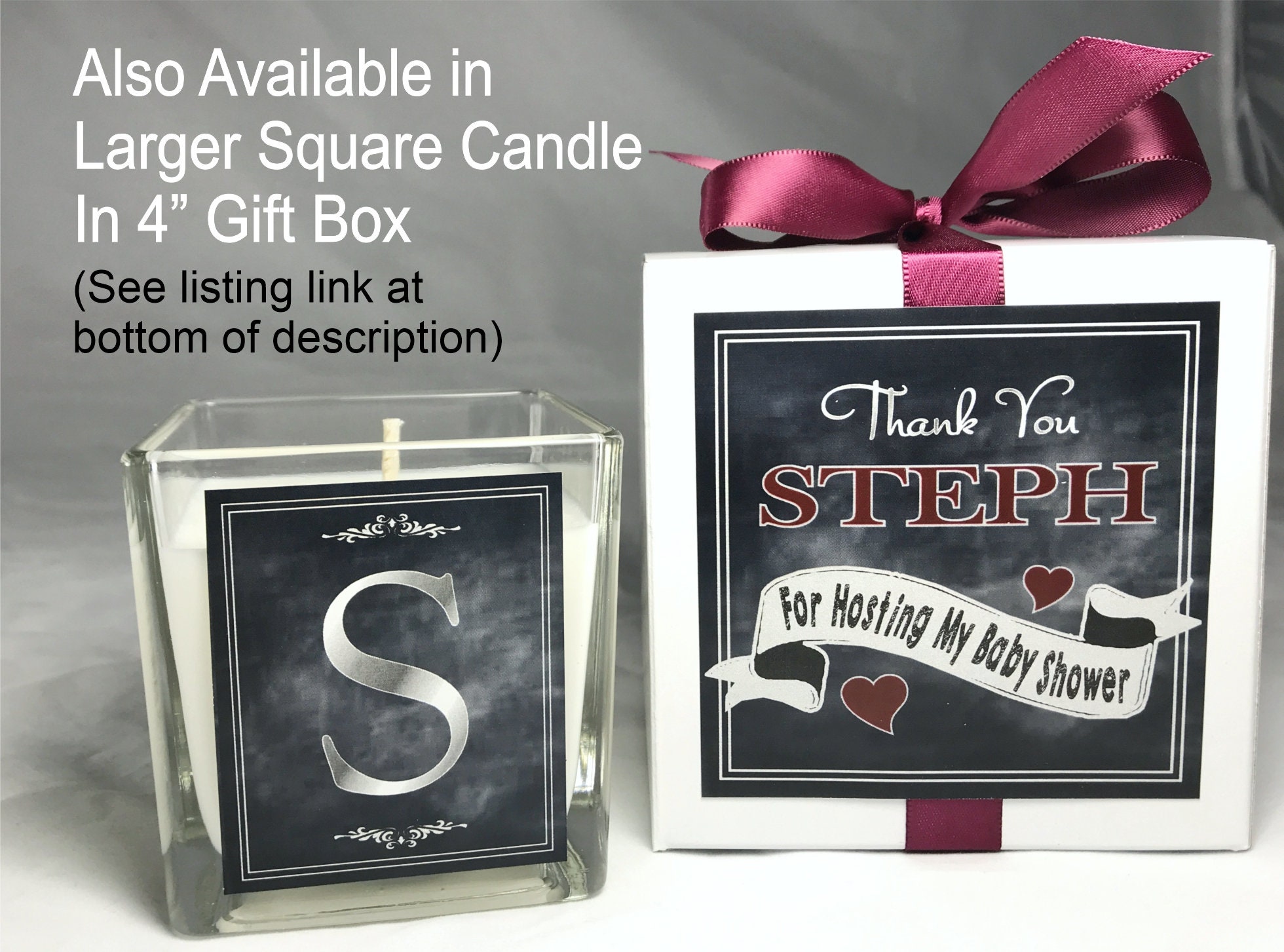 PERSONALIZED Hostess Candle Gift, Shower Hostess, Thank You Gift ...