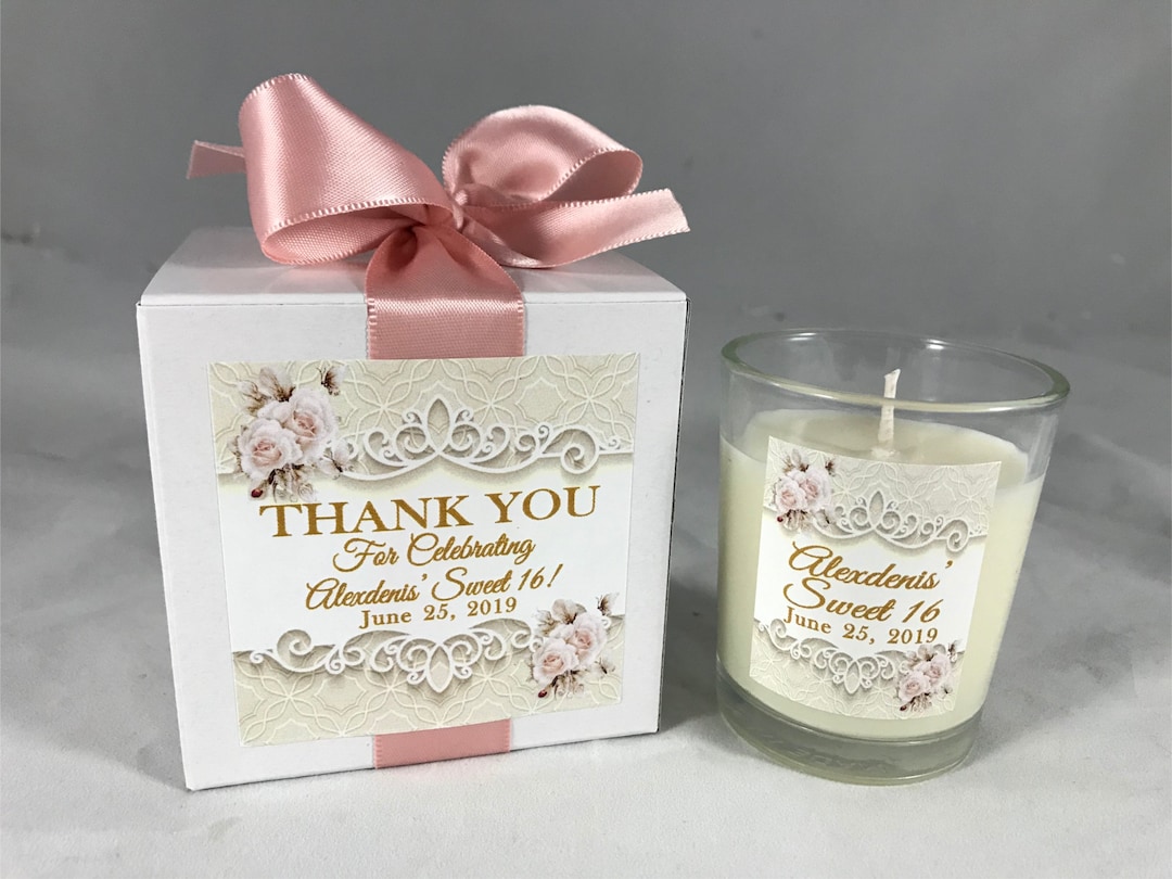 Bulk Priced Gift Boxed Soy Candle Favors, Sweet Sixteen, Wedding ...