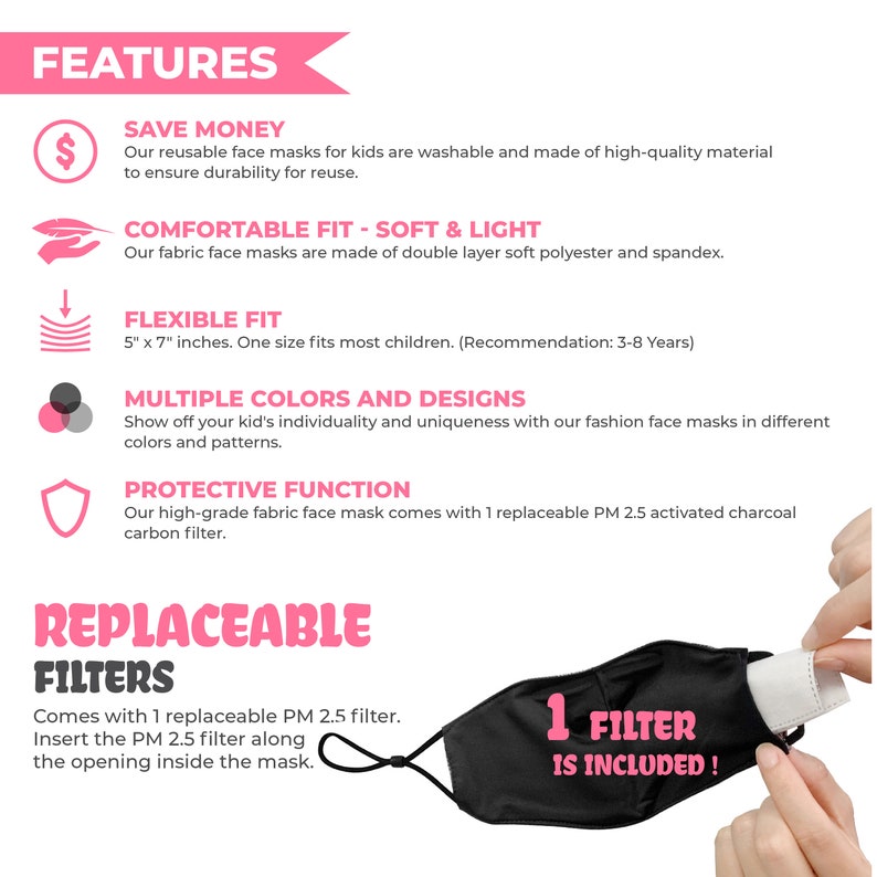 NEW DESIGN Ari Mes Kids Reusable and Adjustable Face Mask - Etsy