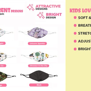 NEW DESIGN Ari Mes Kids Reusable and Adjustable Face Mask – Comfortable ...