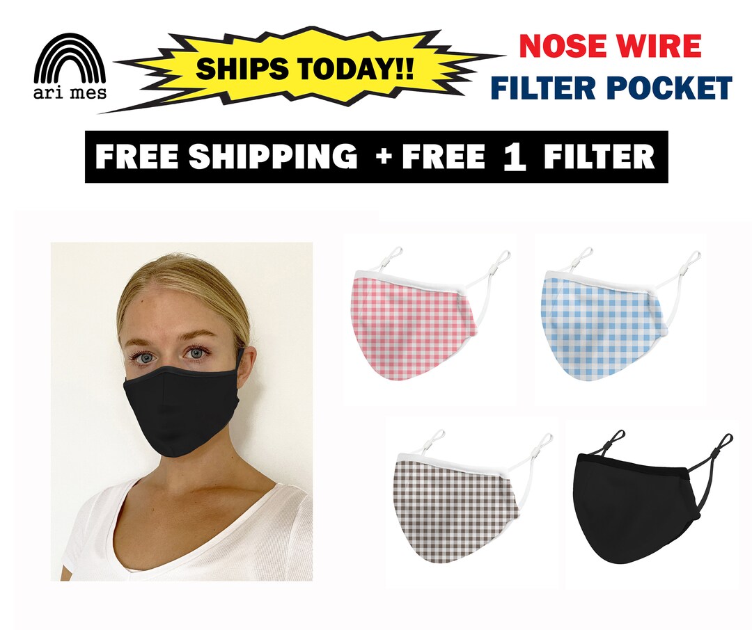ARI MES 3-ply Reusable Cloth Face Mask With 1 Replaceable Filter ...