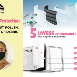 ARI MES 3-ply Reusable Cloth Face Mask With 1 Replaceable Filter ...