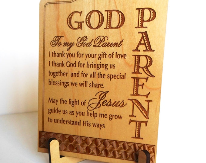 Godparents Baptism Gift Gifts for Godmother Personalized God Parents ...