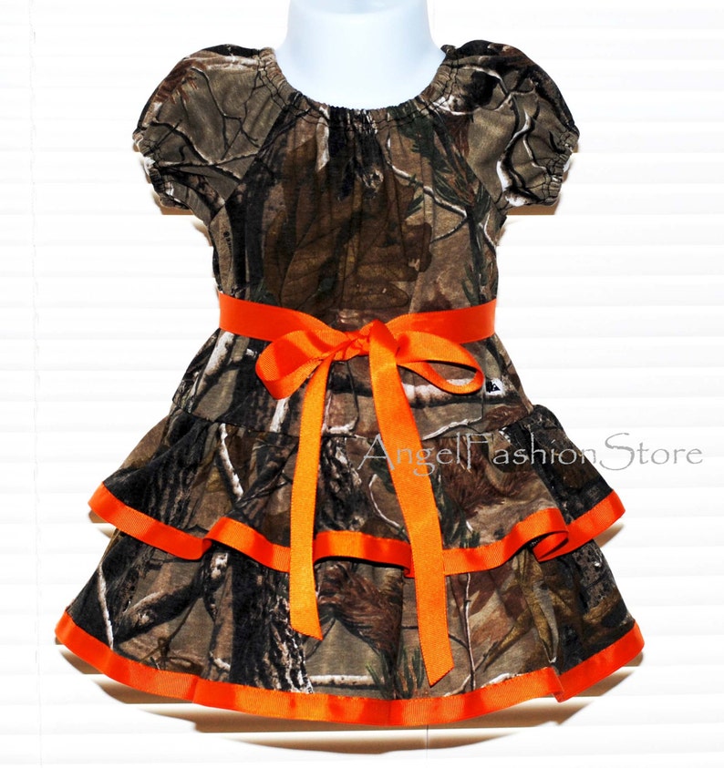 Camo Hunting Princess Dress Size 6 12 18 24 Months 2 T 3 4 5 6 7 8 10 ...