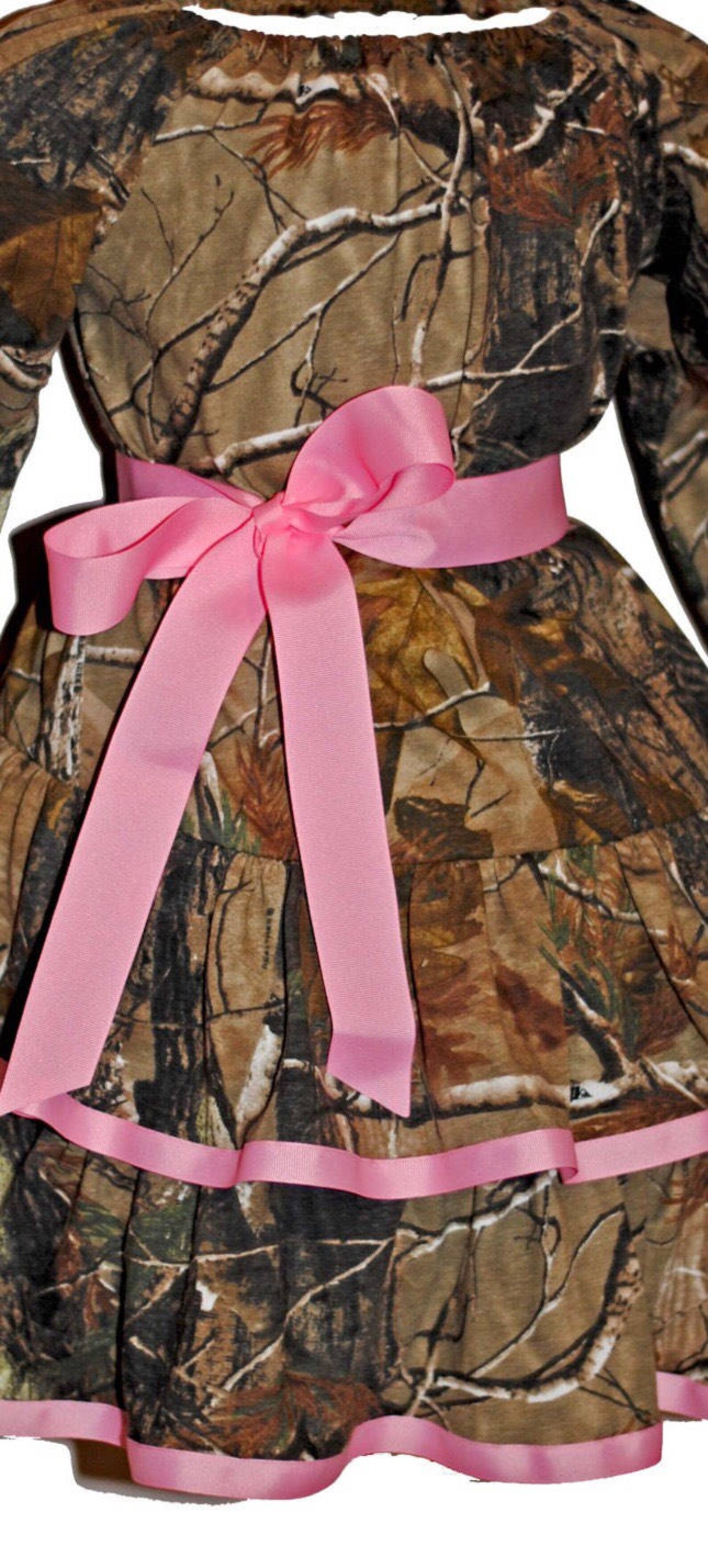 Camo Pink Fuchsia Muddy Girl Princess Dress Size 6 12 18 24 Months 2 T ...