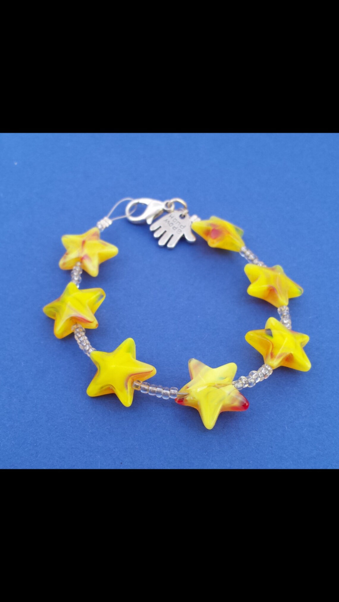 Star Beaded Bracelet Yellow Boho Jewelry Galaxy Bracelet Midnight ...