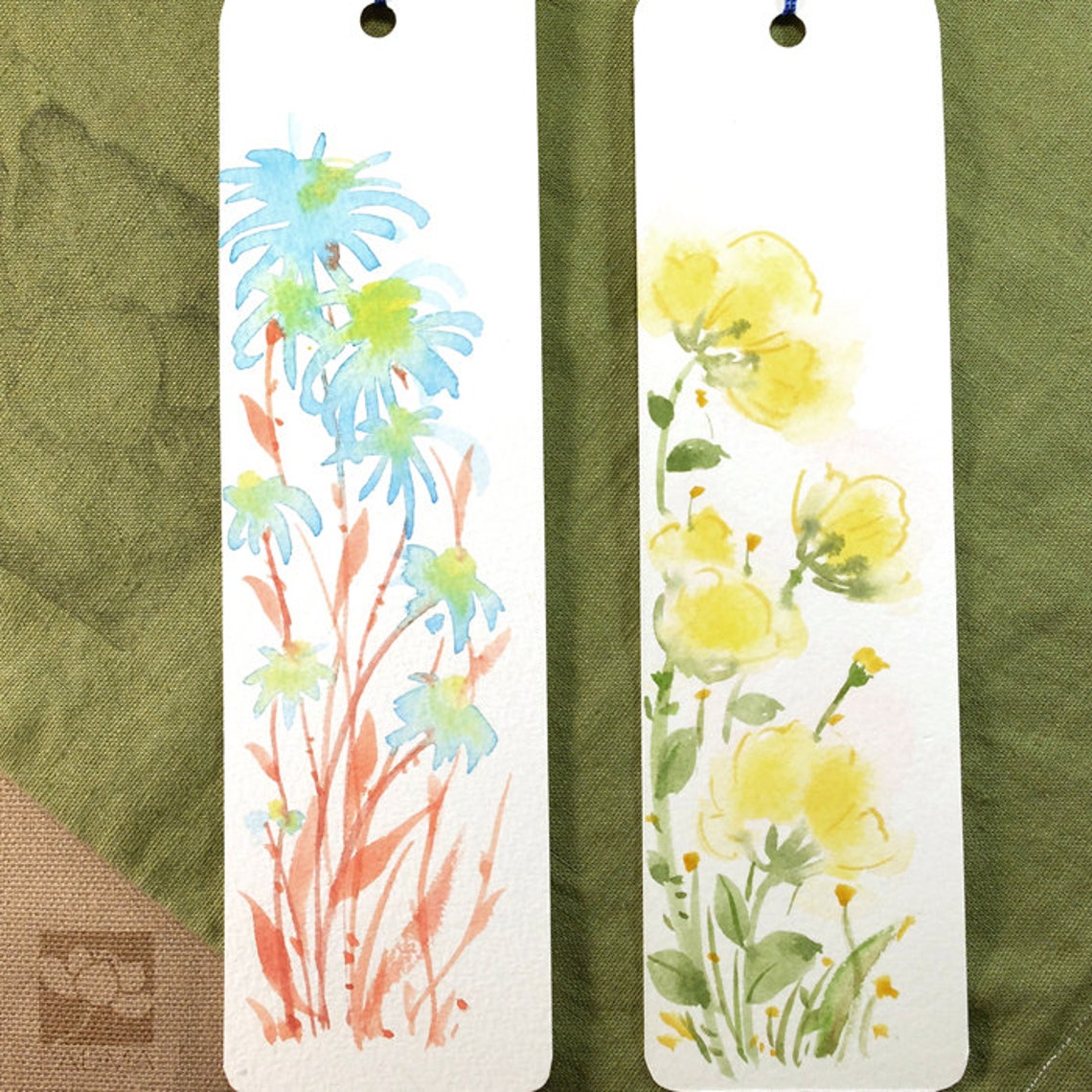 Flowers in Summer Garden 6 Original Drawing Bookmarks - Etsy UK