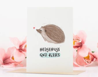 Hedgehog card | Etsy