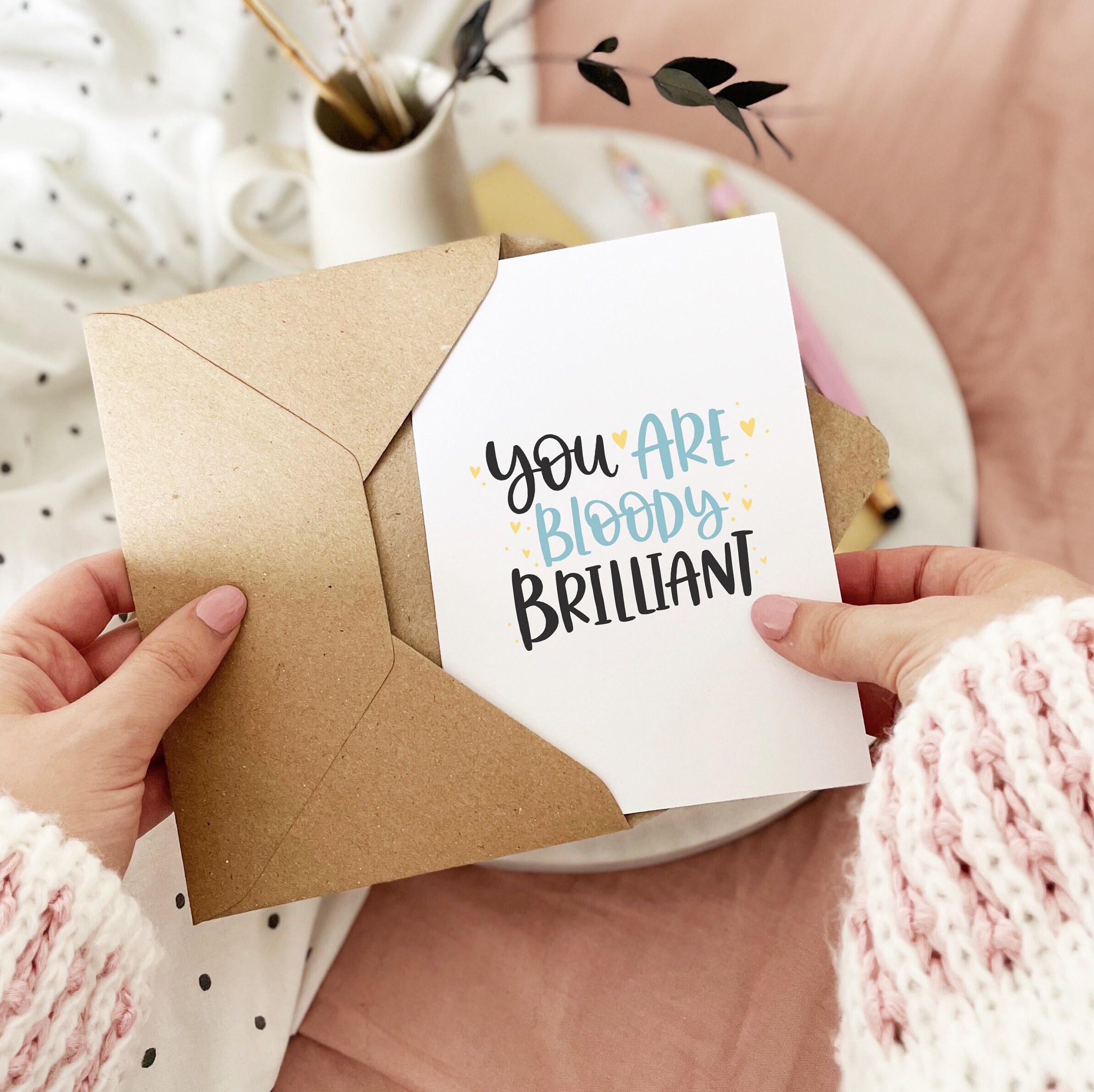 Congratulations card You're bloody awesome thank you card Appreciation ...