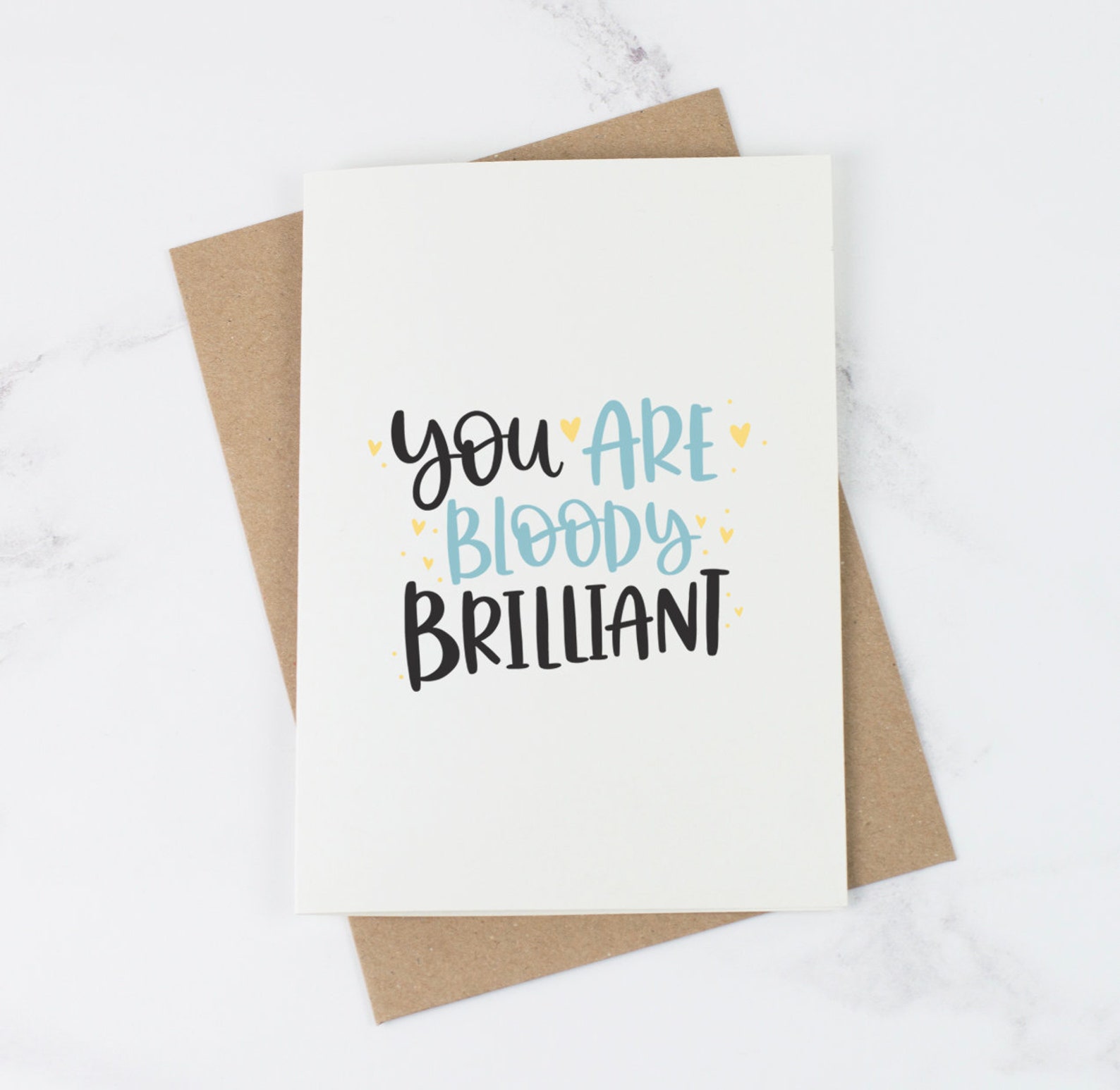 You are bloody brilliant Thank you card Congratulations | Etsy