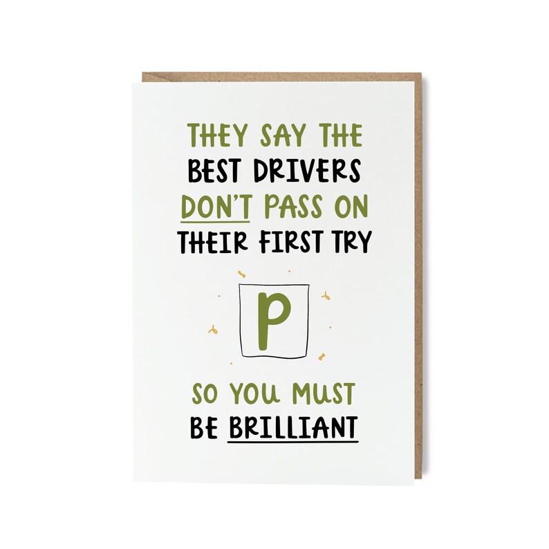 New Driver Funny Congratulations Card Driving Test Card - Etsy
