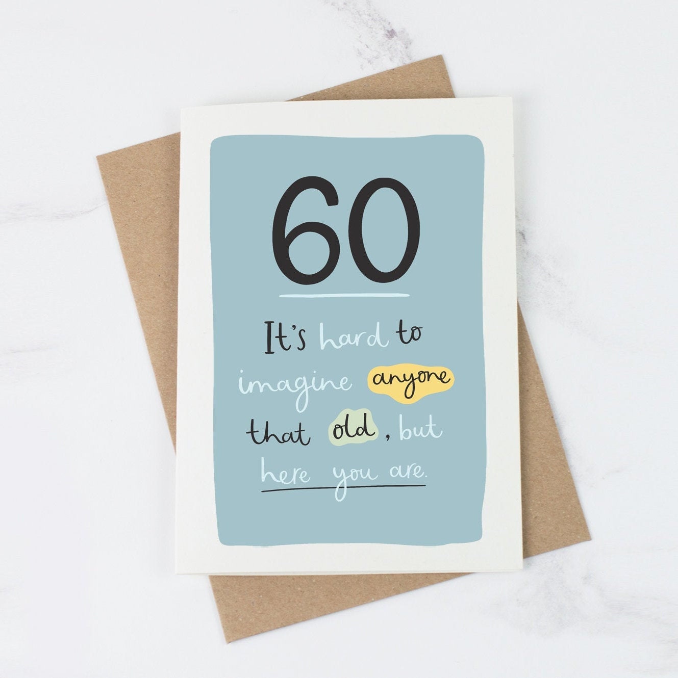 Funny 60th Birthday Card Old Joke Card for her Card for | Etsy