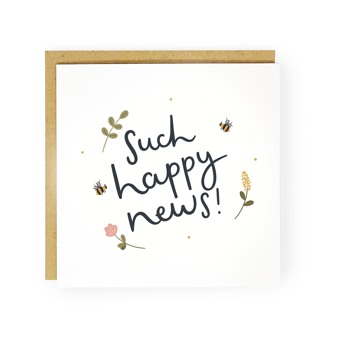 Such Happy News New Baby Congratulations Card Expecting Baby Card ...