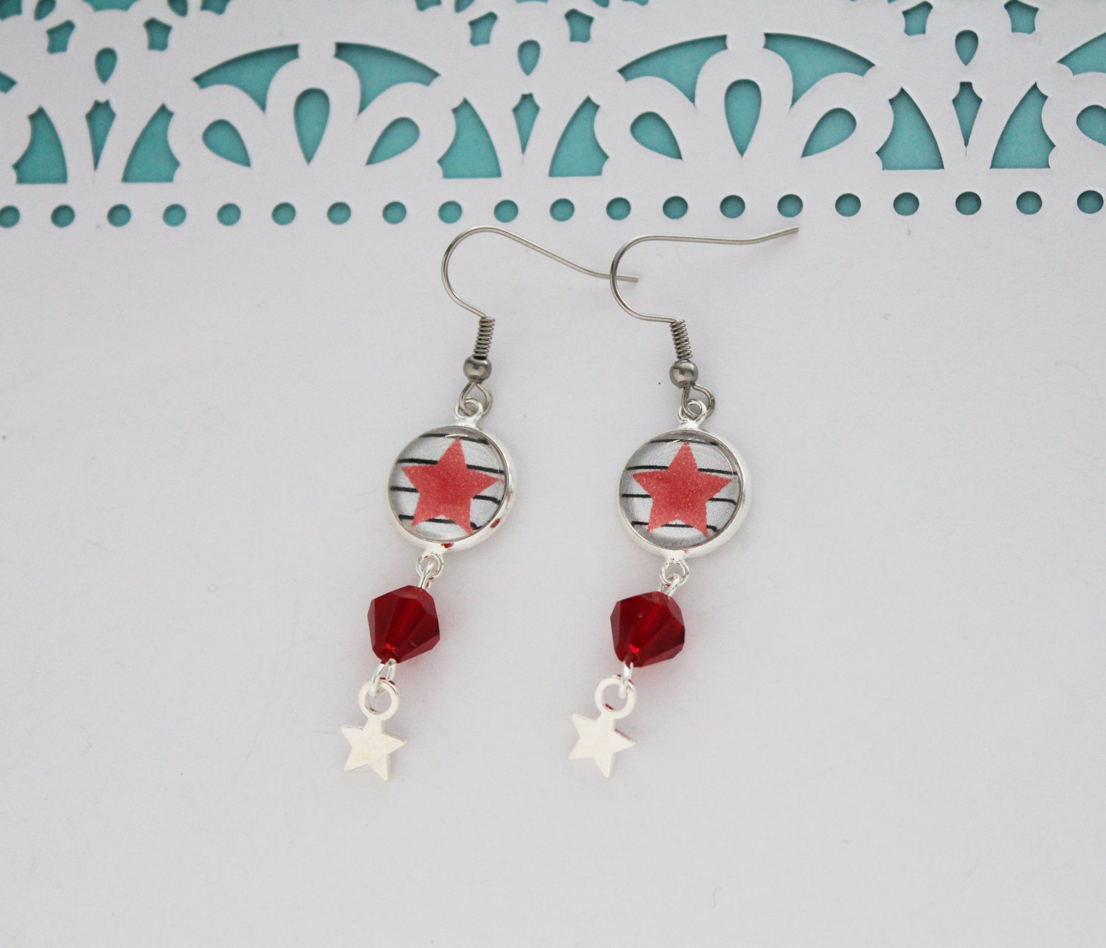 Bucky Star Earrings Comic Inspired Jewelry Bucky Barnes | Etsy