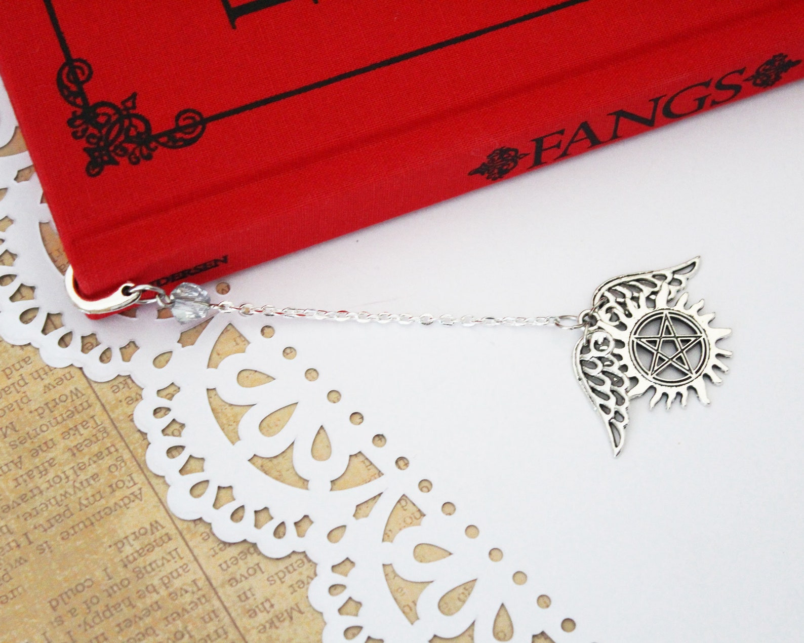 Supernatural Bookmark SPN Silver Metal Bookmark Supernatural - Etsy