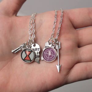 Clint Natasha Friendship Necklace Set - Comic Inspired Jewelry ...
