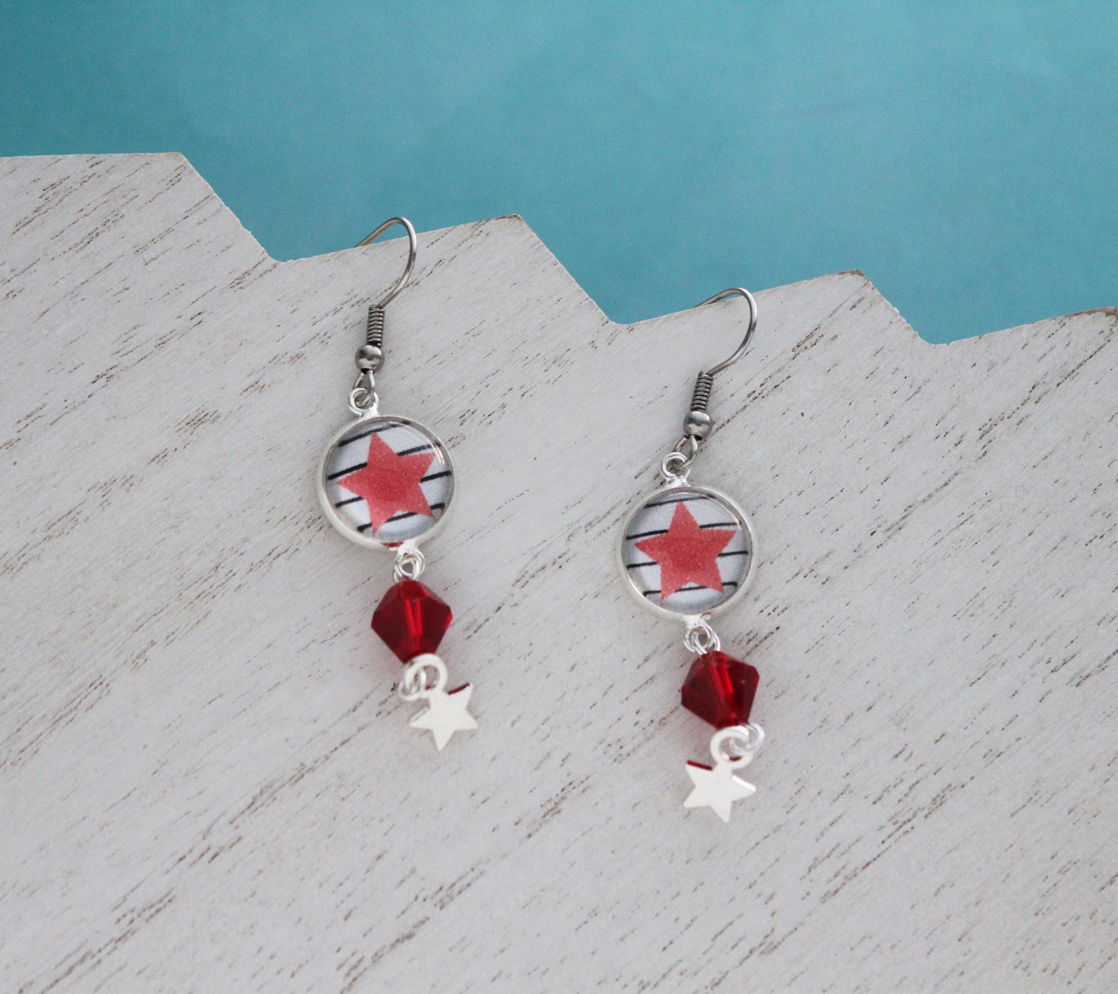 Bucky Star Earrings Comic Inspired Jewelry Bucky Barnes | Etsy