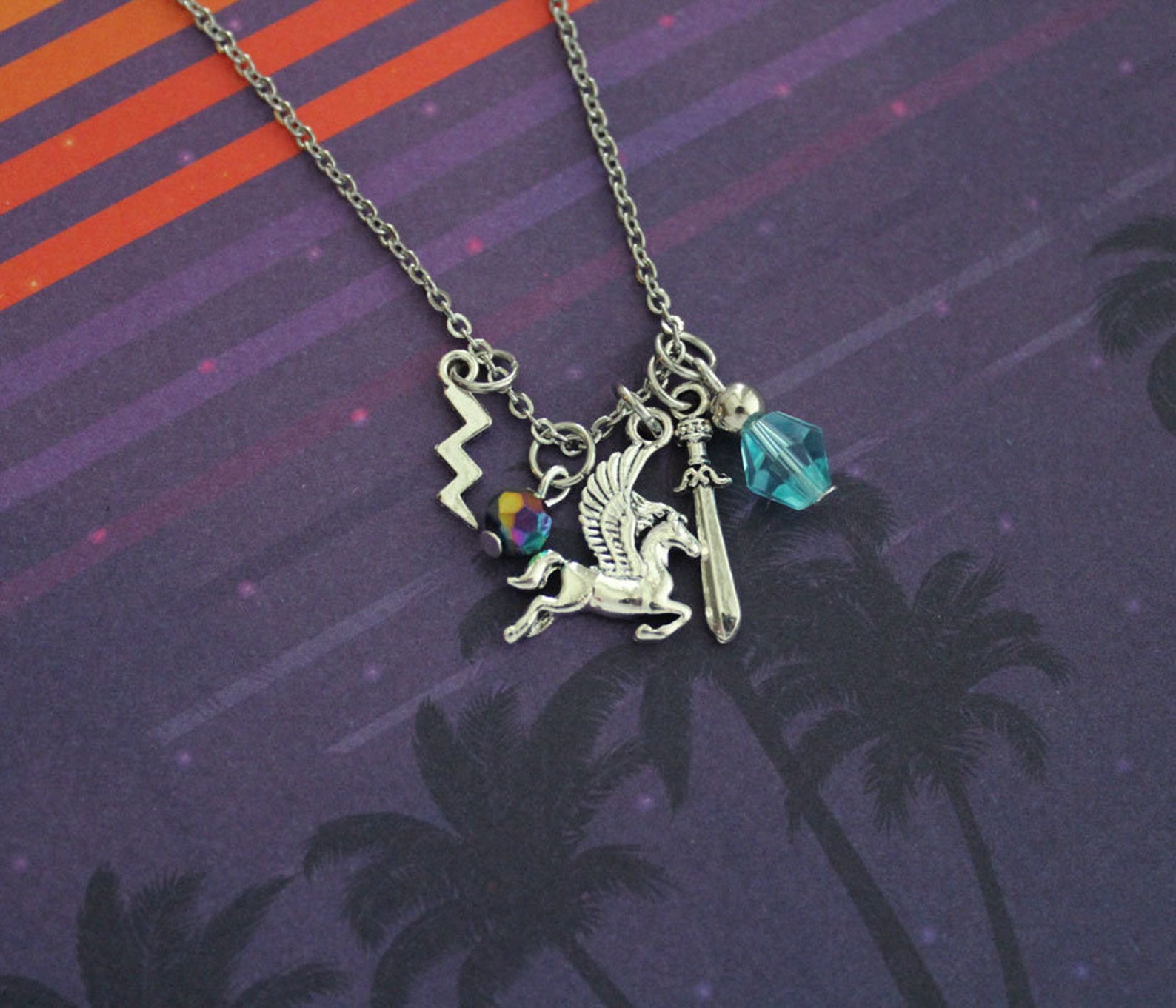 Valkyrie Charm Necklace - Geek Gift Comic Hero Jewelry - Sword Valkyrie ...