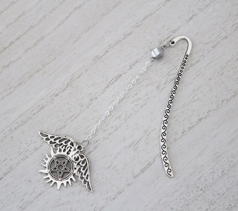 Supernatural Bookmark SPN Silver Metal Bookmark Supernatural - Etsy