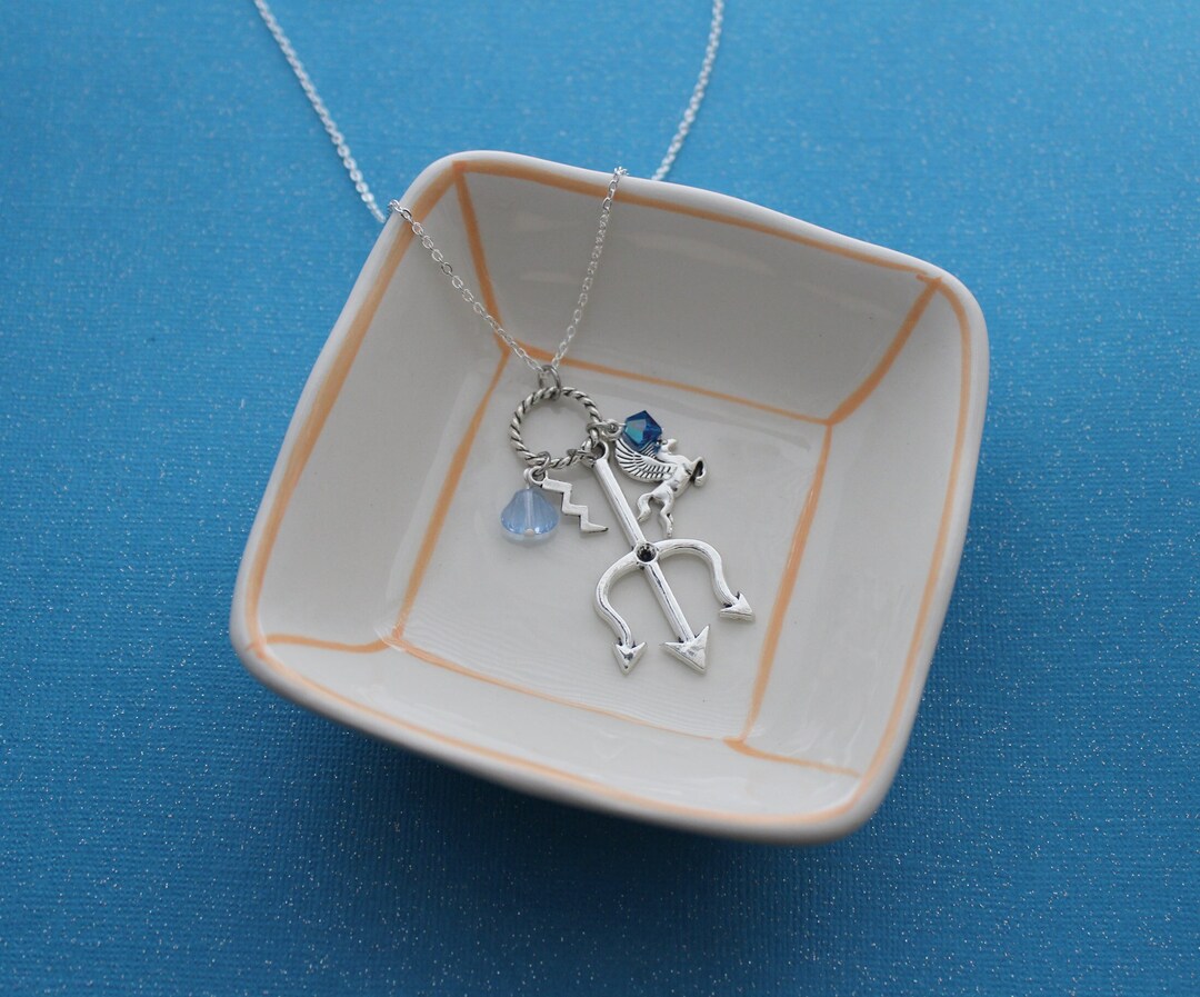 Trident Pendant Necklace - Percy Charm Necklace Jewelry - Riordan ...