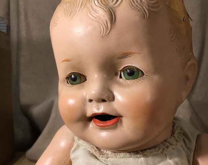 26" Big Cute Composition Baby Doll ---1940's? - Etsy