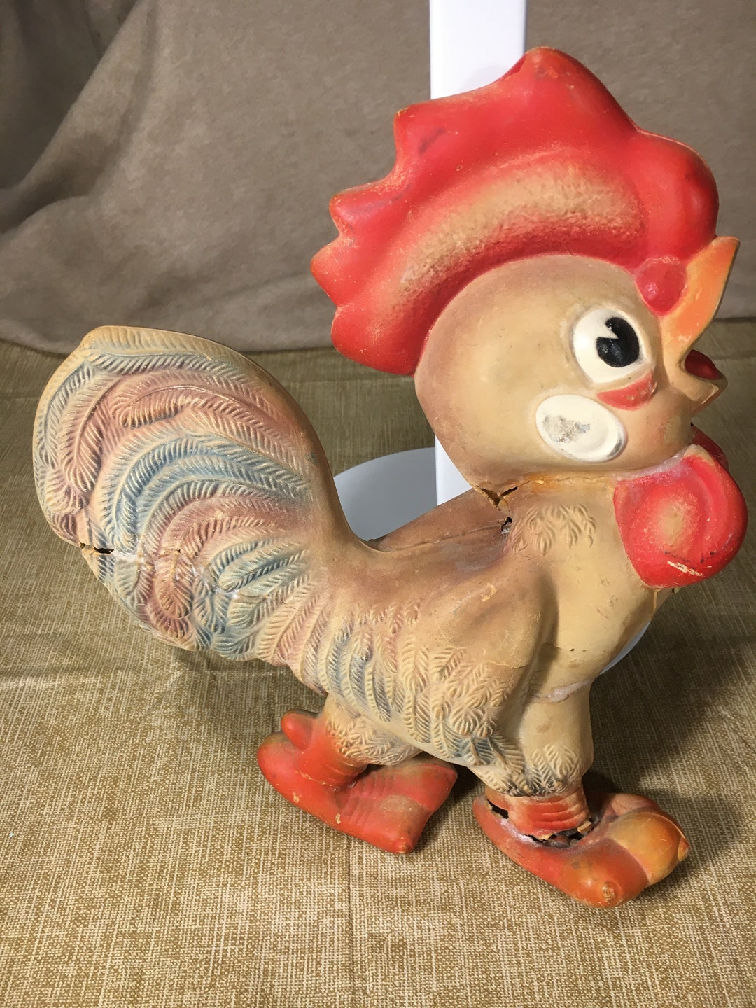 Large [hardened] Rubber Rooster - 1940's? - Etsy