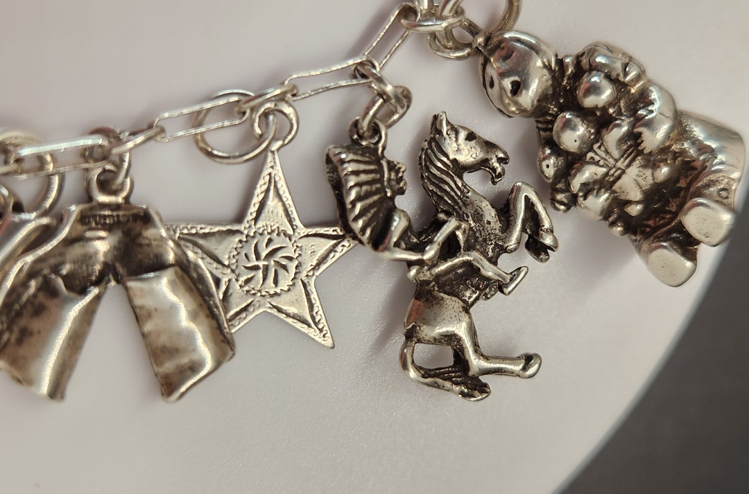 Magnificent Vintage Southwest Native American 18 Charm Bracelet - Etsy