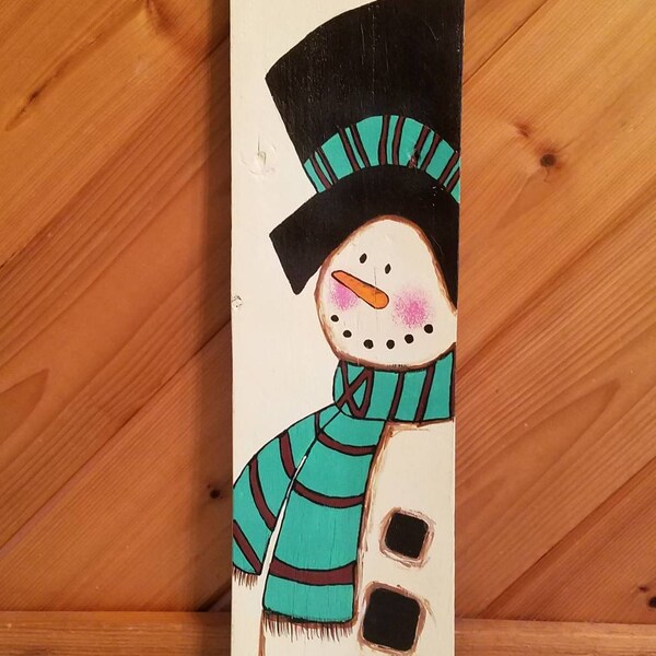 Wooden Snowman Plank - Etsy