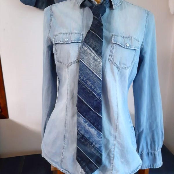 Denim Neck Tie - Etsy