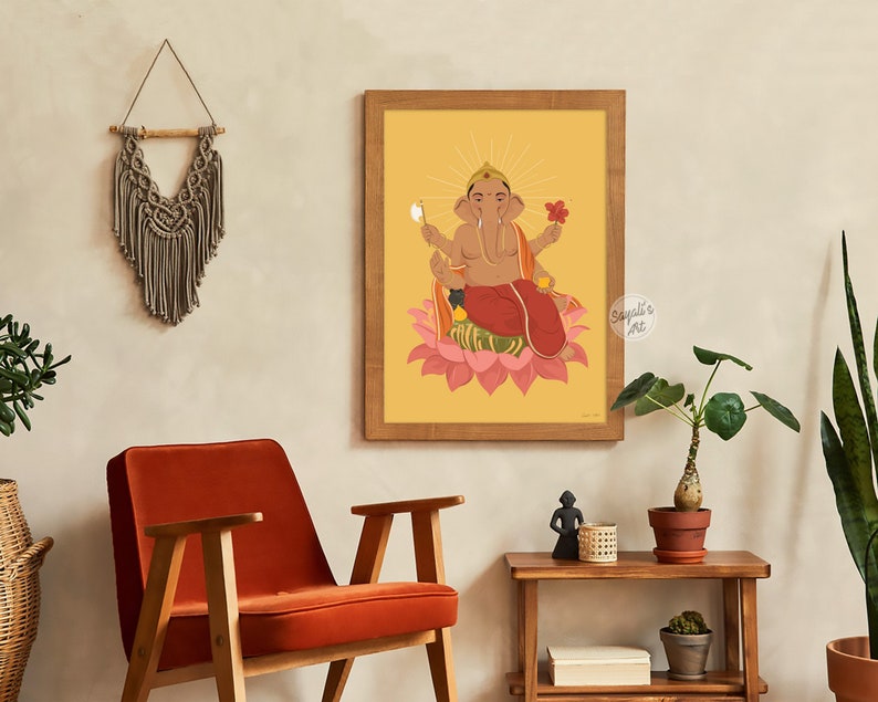 Ganesha Print Ganpati Art Ganesha Painting Ganesha Decor - Etsy