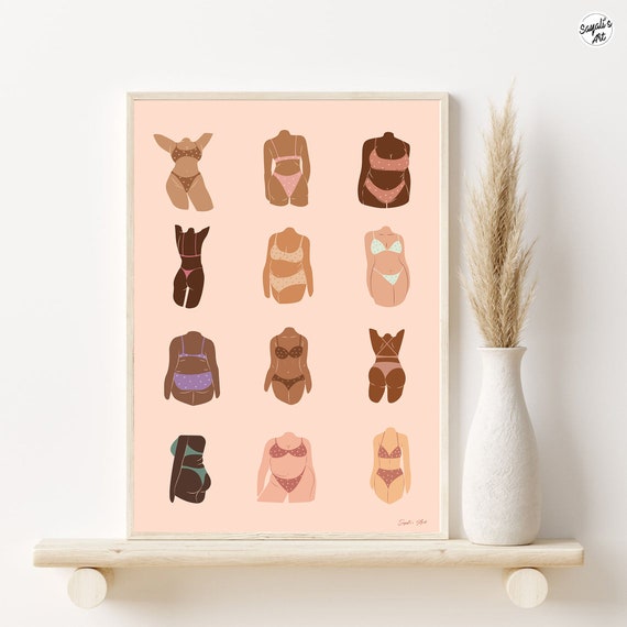 Beautiful Bodies Printwoman Body Artdiversity Artfemale - Etsy