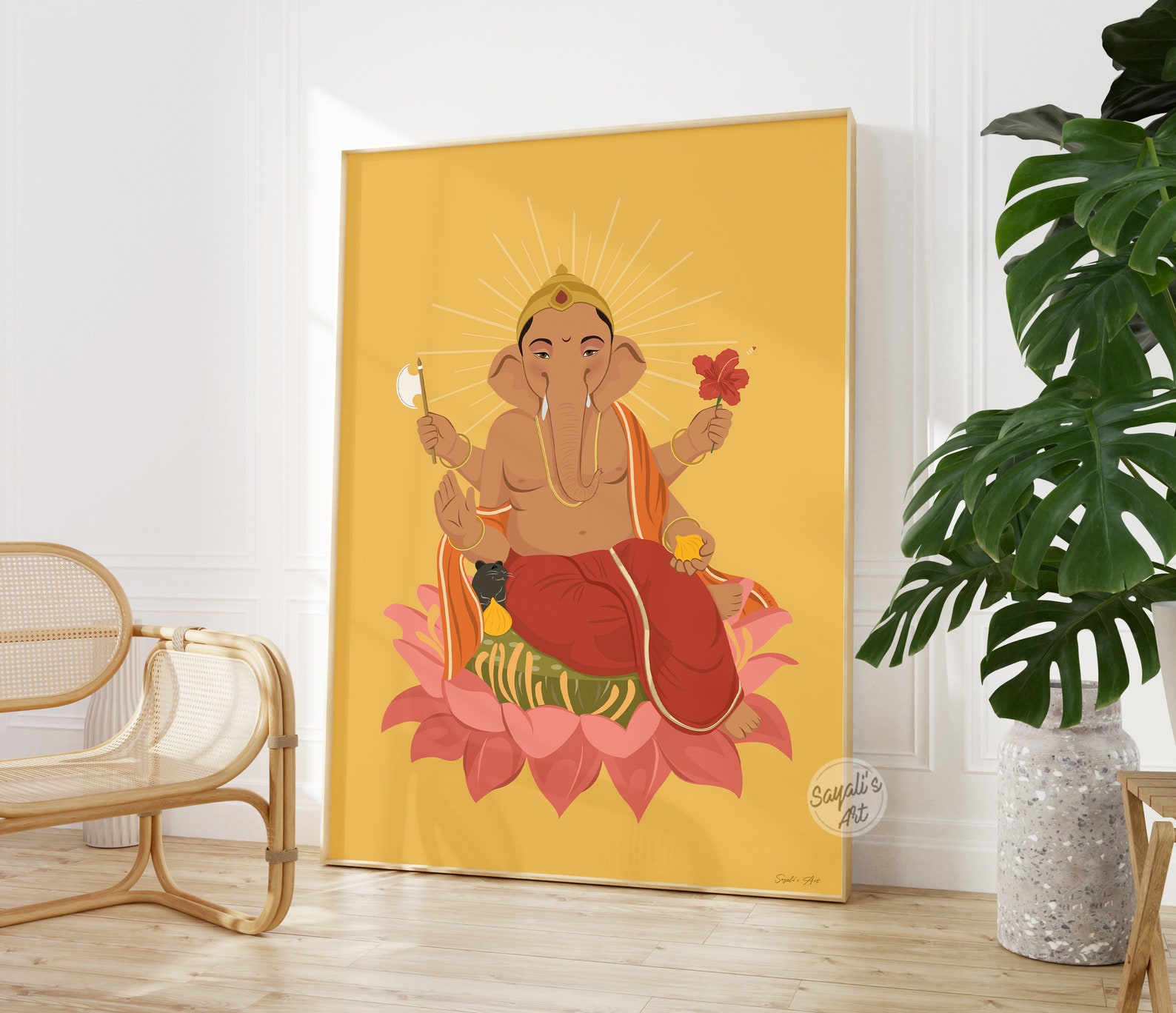 Ganesha Print, Ganpati Art, Ganesha Painting, Ganesha Decor Entryway ...