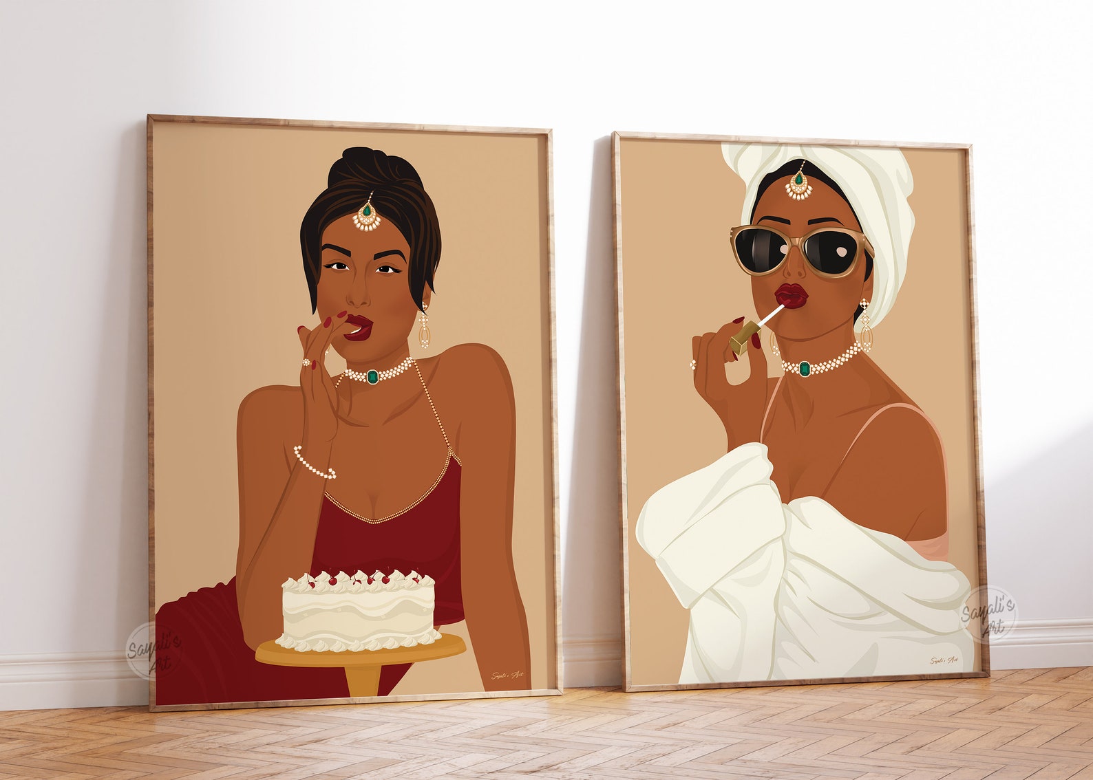 Indian Boss Lady Print, Modern Indian Woman Poster, Desi Art Print ...