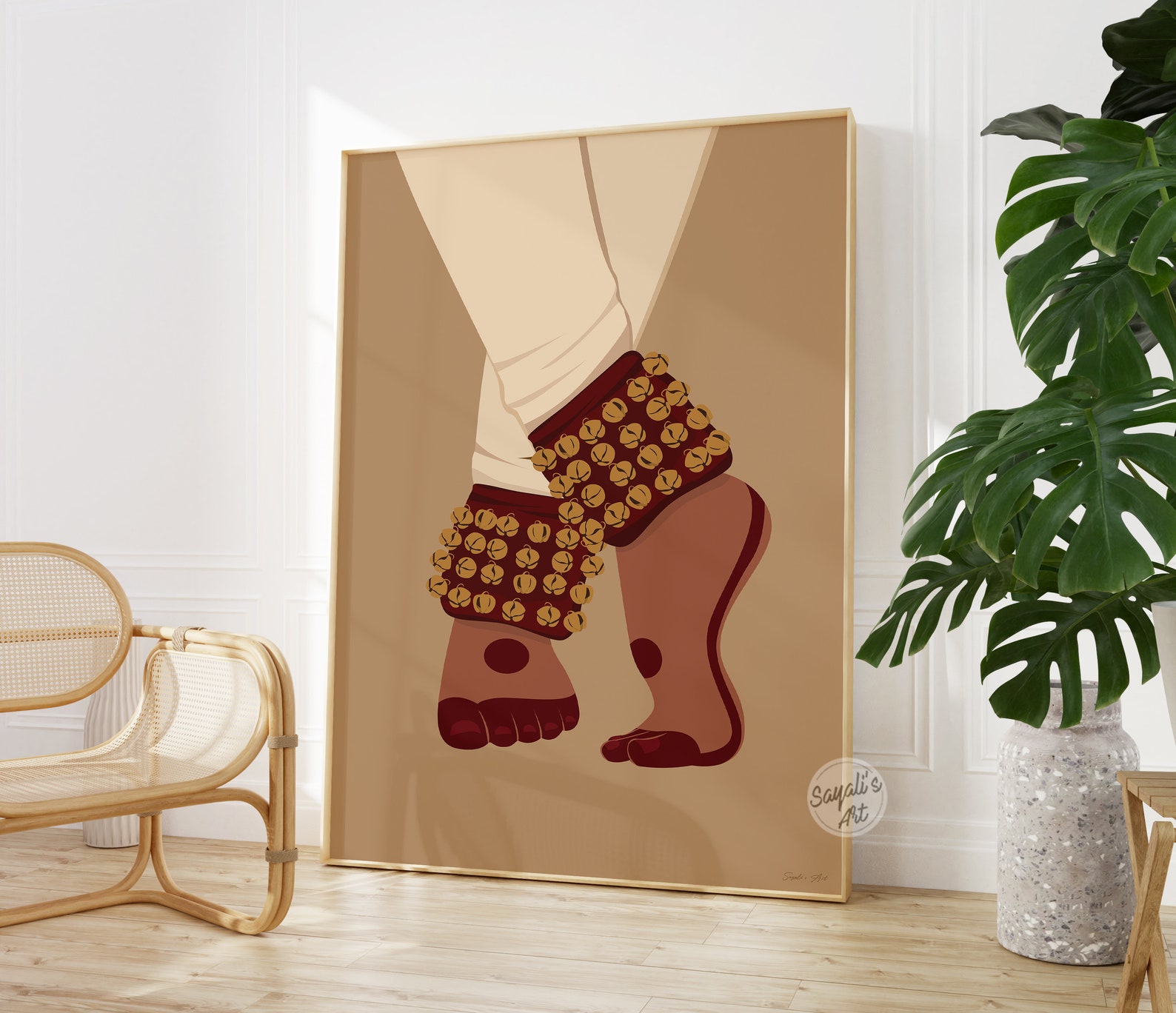 Indian Dancer Art Ghungroo Art Bharatanatyam Art desi Art - Etsy