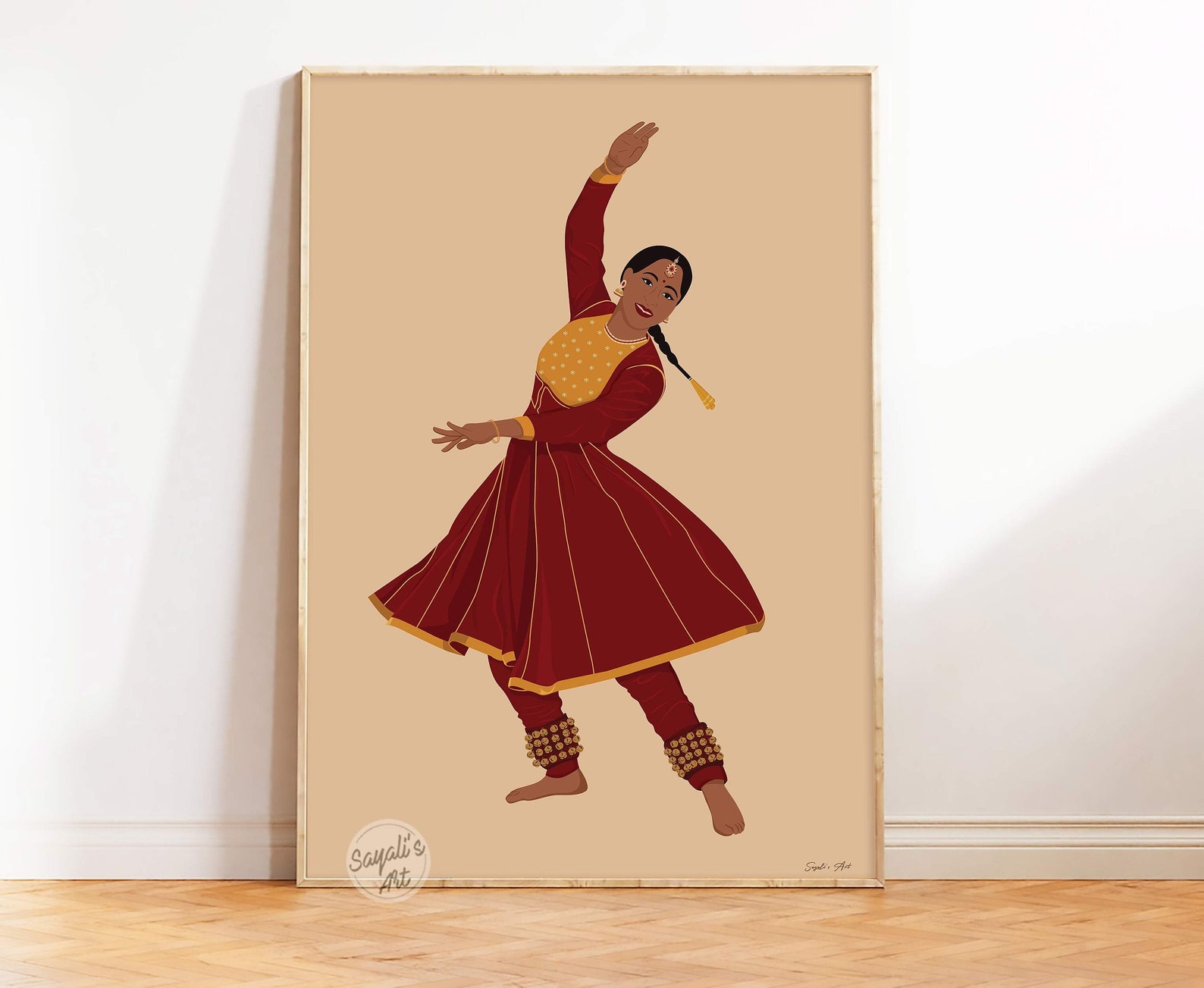 Kathak Dancer Print, Desi Art, South Asian Art, Indian Dance Wall Art ...