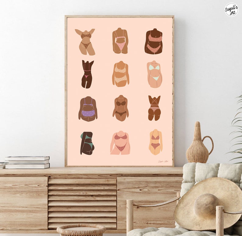 Beautiful Bodies Printwoman Body Artdiversity Artfemale - Etsy