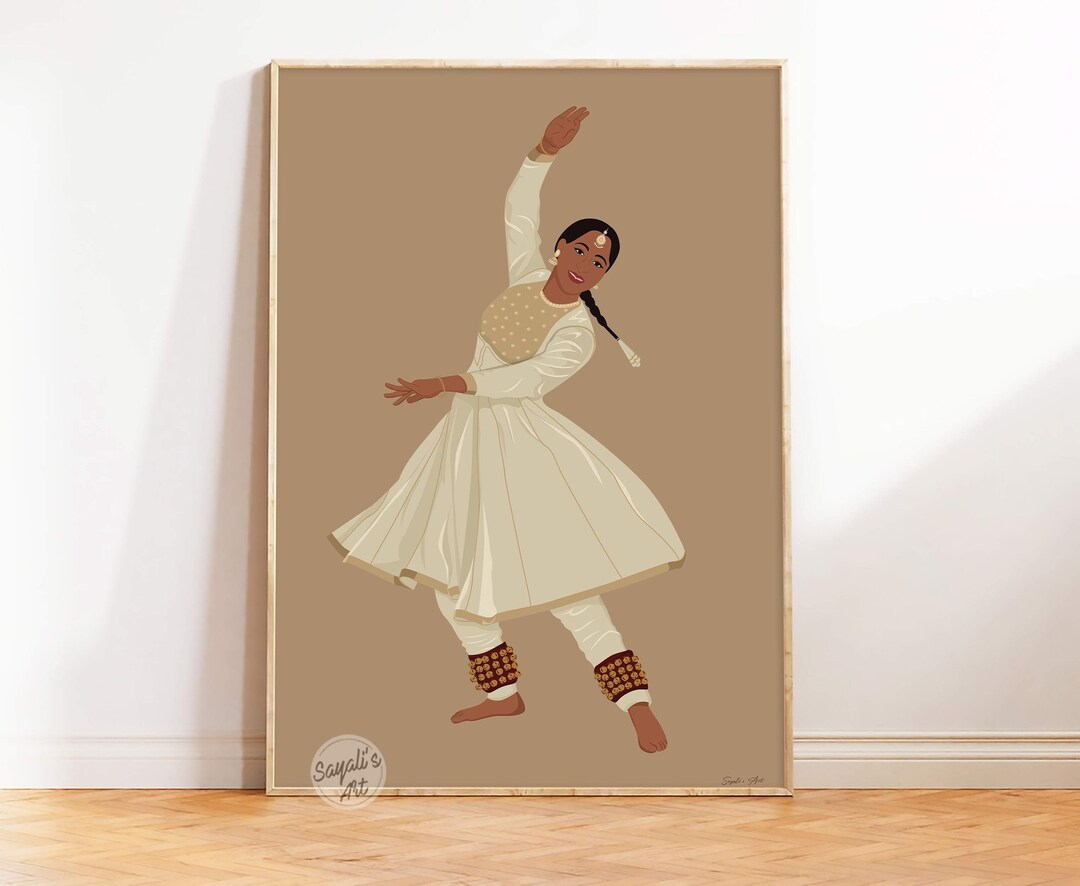Sufi Kathak Dancer Print, South Asian Art, Brown Girl Art, Indian Woman ...