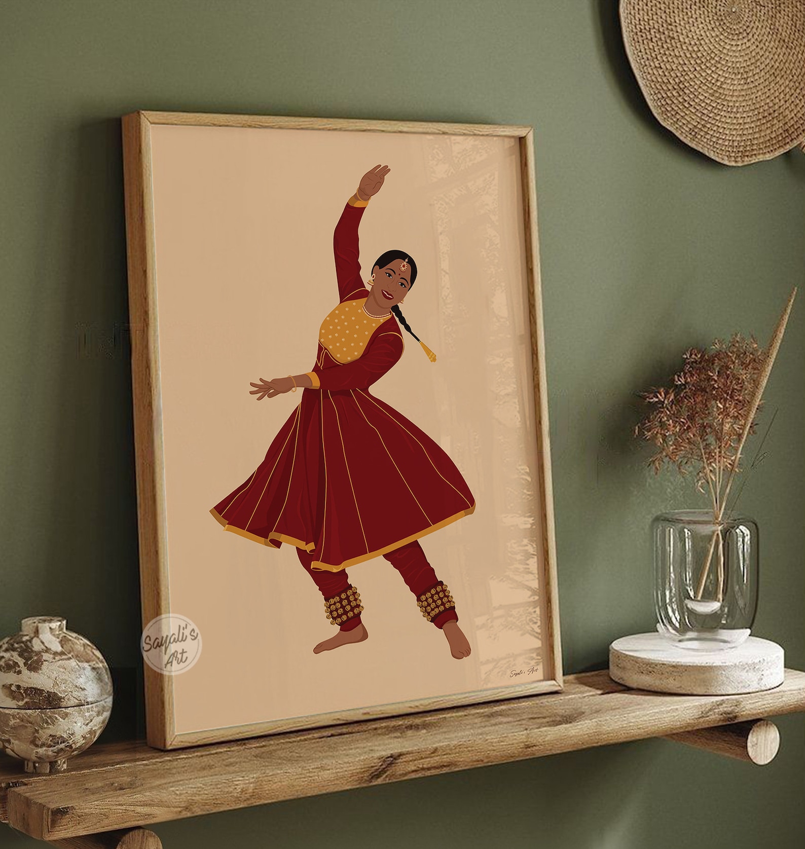 Kathak Dancer Print, Desi Art, South Asian Art, Indian Dance Wall Art ...